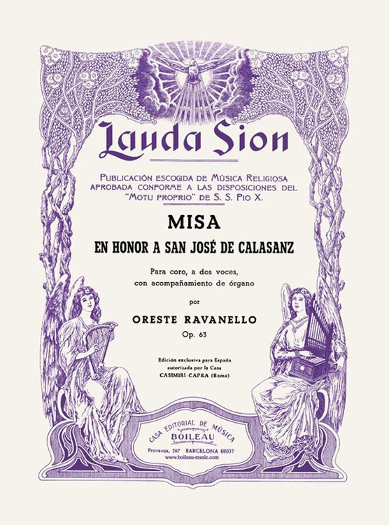 Oreste Ravanello Misa en honor a San José de Calasanz op 63 2SiSt-Org
