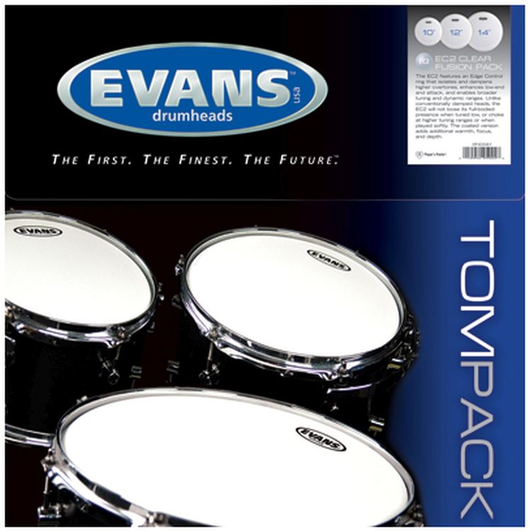 Fell-Set Evans Genera G1 Fusion 10"-12"-14" coated weiss zu: Akustisch